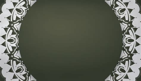 그리스어 흰색 장식품과 텍스트에 대한 장소 어두운 녹색 배너 템플릿 0명에 대한 스톡 벡터 아트 및 기타 이미지 0명 꽃