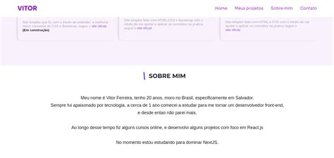 Github Vitorvfportfolio Portfólio Feito Com Html Css Bootstrap E Javascript