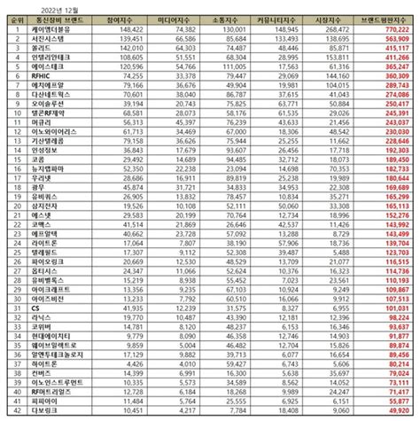 통신장비 상장기업 12월 브랜드평판케이엠더블유 서진시스템 쏠리드 順