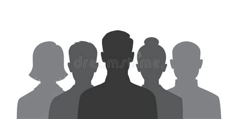 Group People Silhouette Graphic Icon Stock Vector Illustration Of