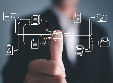 Document Management System Concept Online Document File Data Software For Efficient Archiving