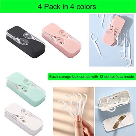 4 Pack Dental Floss Box Dispenser Dental Floss Picks Dispenser