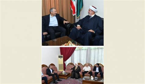 الوكالة الوطنية للإعلام باسيل زار المفتيين عسيران وسوسان في إطار