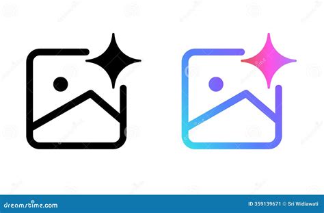 Generate Image Ai Photo Generator Artificial Intelligence Icon Symbol Of Generative Button Icon