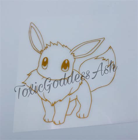Pokemon Eevee Vinyl Decal Laptop Window Bumper Etsy