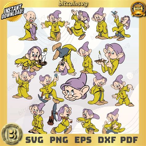 Dwarfs Bundle Svg Disney Svg Seven Dwarfs Svg Snow White Svg