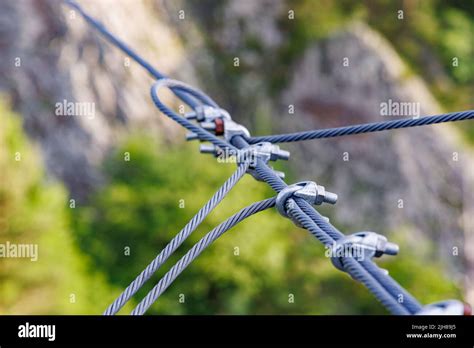 Reliable Strong Metal Cable With Connecting Fastening With Bolts And
