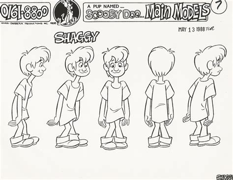 High Quality Pup Named Scooby Doo Model Sheets Cartoon Character