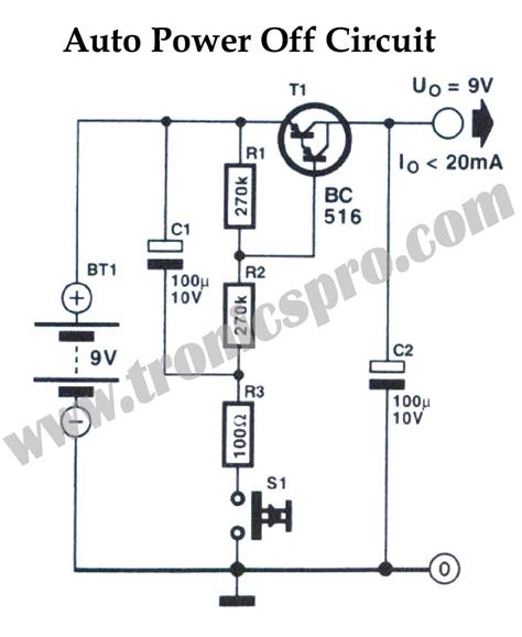 Auto Power Off Circuit Diagram Tronicspro