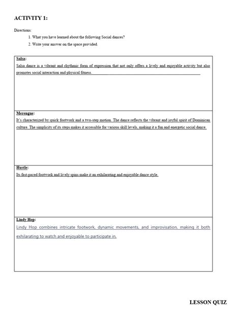 Activity 1 Lesson 1 Pe 9 Pdf