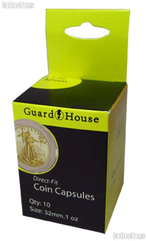 Guardhouse Box Of 10 Coin Capsules For 1 Oz GOLD EAGLES 32mm 5 69