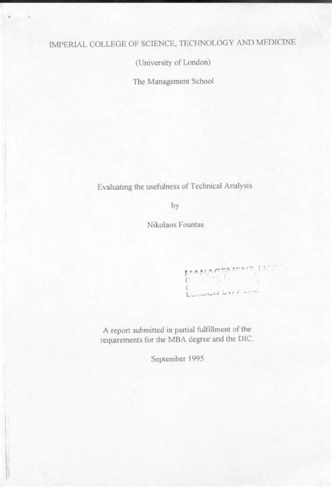 pdf technical analysis · chaos theory and used artificial