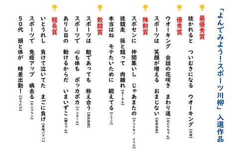 広島市南区スポーツセンター 南区スポーツセンターまつりの企画として1月29日（月）まで募集していたスポーツ川柳の入