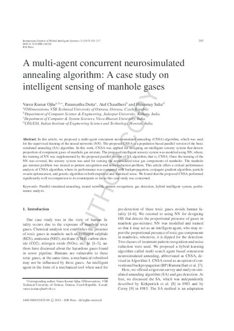 pdf a multi agent concurrent neurosimulated annealing algorithm a