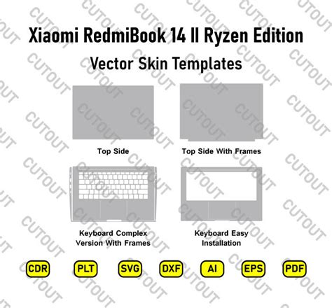 Xiaomi Redmibook Ii Ryzen Edition Vector Skin Cut Files