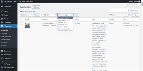 admin filters overview — jetengine crocoblock