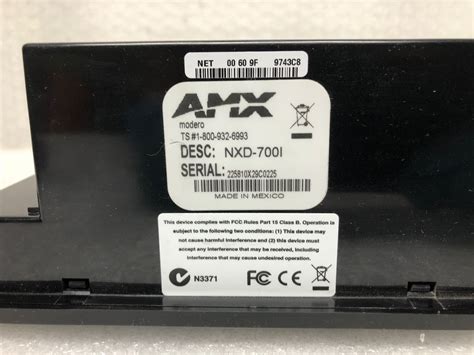 Bulk Lot Of 10x Amx Nxd 700i Nxd700i 7″ Modero Touch Panel Intercom