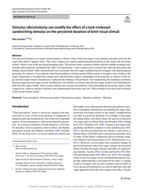 Stimulus Dissimilarity Can Modify The Effect Of A Task Irrelevant