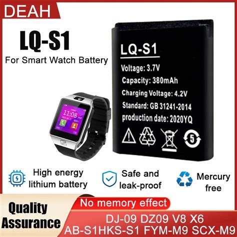 1 4pcs Lq S1 3 7v 380mah Rechargeable Lithium Battery For Smart Watch