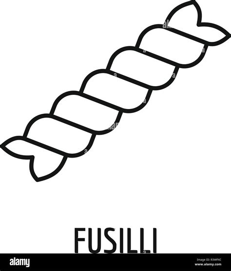 Fusilli Pasta Icon Outline Fusilli Pasta Vector Icon For Web Design