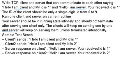 Answered Write Tcp Client And Server That Can Bartleby