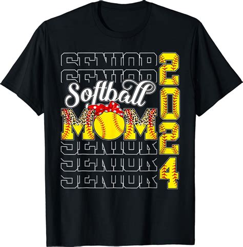 Senior Softball Mom Shirts Class Of 2024 Senior Mama 2024 T Shirt