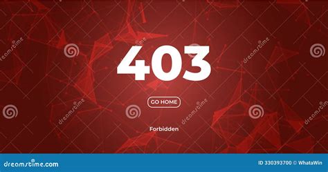 403 Forbidden Error Page Vector Layout Template Stock Vector Illustration Of Error Vector