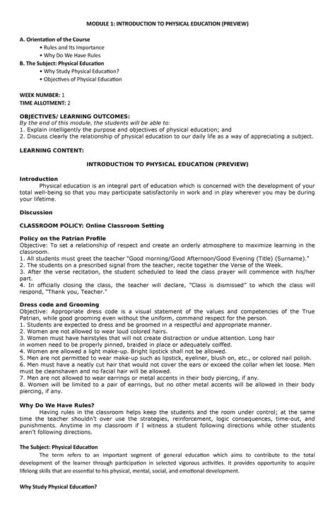 pe 002 fitness exercises module learning material module 1