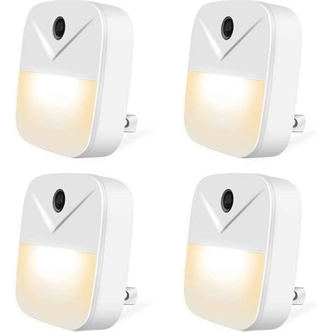 Podiality 4 Pack Led Plug In Night Lights With Light Sensors Automatic