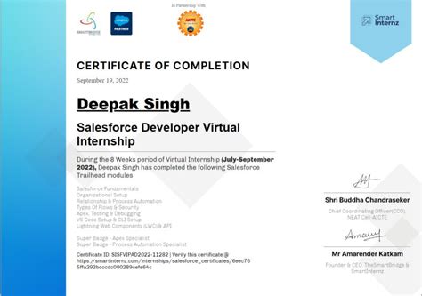 Deepak S On Linkedin Salesforce Salesforcedevelopers Internship Opportunity Connections