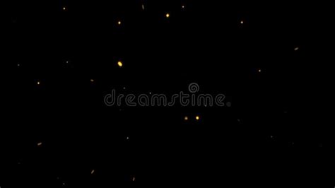 Abstract Loop Animation Glow Orange Yellow Particles Motion Stock