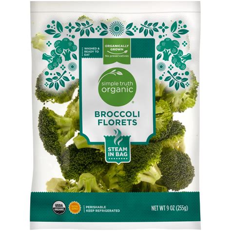 Simple Truth Organic Broccoli Florets 9 Oz Kroger
