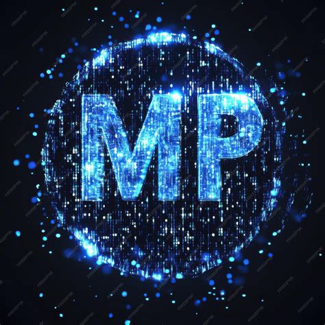 Blue Matrix Background With Binary Code For Mvp Symbol Usage Premium