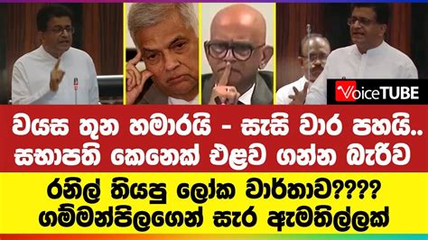 වයස තුන හමාරයි සැසි වාර පහයි සභාපති කෙනෙක් එළව ගන්න බැරිව රනිල්