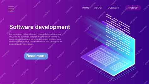 Premium Vector | Software development, programming language, coding. isometric computer with ...
