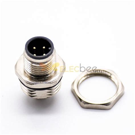 M12 Panel Receptacles A Code Straight 5pin Male Non Shield Connector