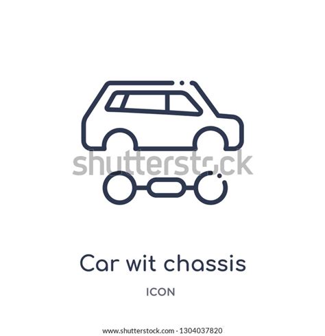 Car Wit Chassis Icon Transport Outline Stock Vector Royalty Free
