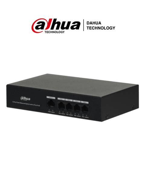 Dahua Dh Pfs3005 4et 36 Switch Poe De 4 Puertos Capa 2 1 Puerto 10