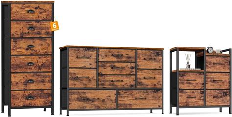 Amazon Furnulem Tall Dresser With 6 Drawers Small Storage Unit