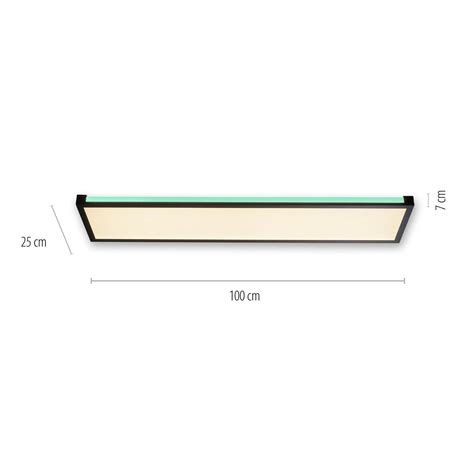 Mario LED ceiling lamp 100 x 25 cm, dimmable, RGBW | Lights.ie