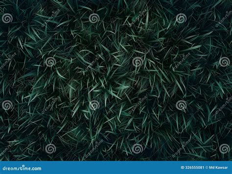 Photorealistic Dark Green Grass Texture Background Stock Illustration