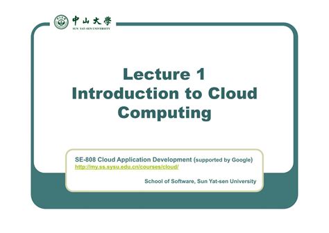 Lecture 1 Introduction To Cloud Computing