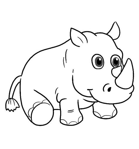 Rhino Coloring Pages Free Printable Pdf