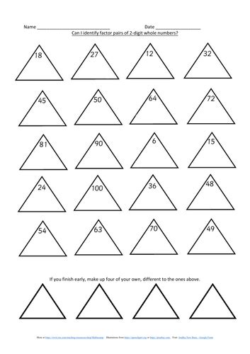 Factors And Common Factors Multiplication And Division Year 5 Y6