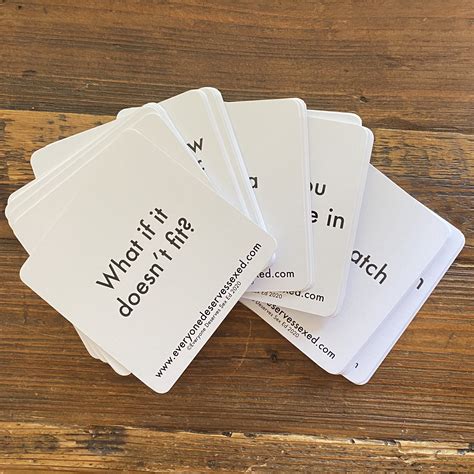 Anonymous Babe Questions Physical Flash Cards Everyone Deserves Sex Ed