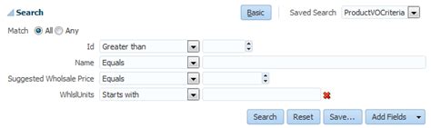 Creating Adf Databound Search Forms