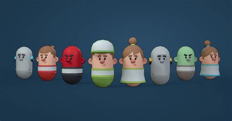 Cartoon Capsule Pack Lite 3d Characters Unity Asset Store