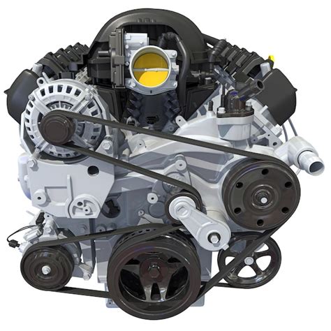 Premium Photo V8 Turbo Car Engine 3d Rendering On White Background