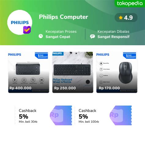 Philips Computer Produk Resmi And Terlengkap Tokopedia