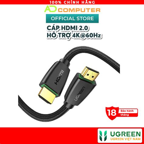 Cáp Hdmi 20 Ugreen Hd118 18gbps Độ Phân Giải 3d 4k2k 4096x2160p